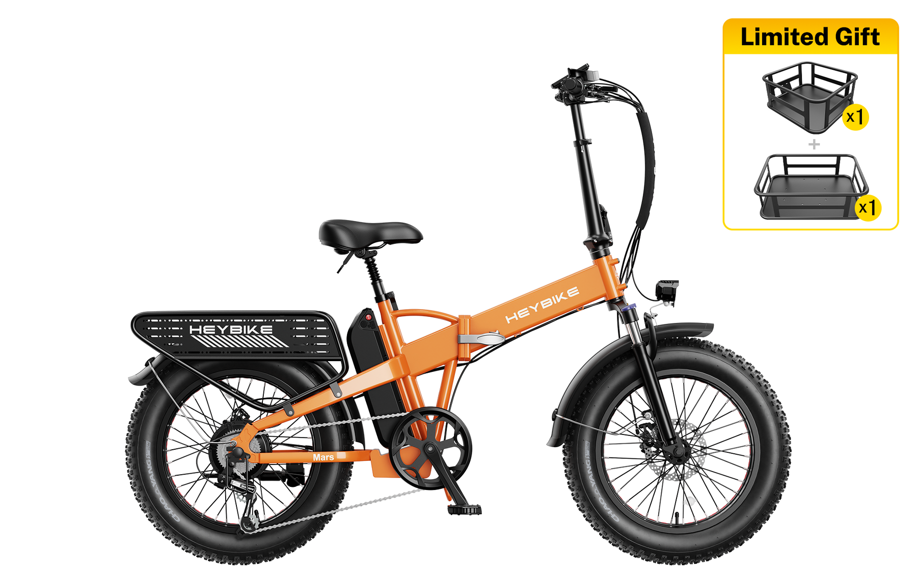 Mars 2.0 Fat Tire Ebike | Folding Electric Bike | Heybike